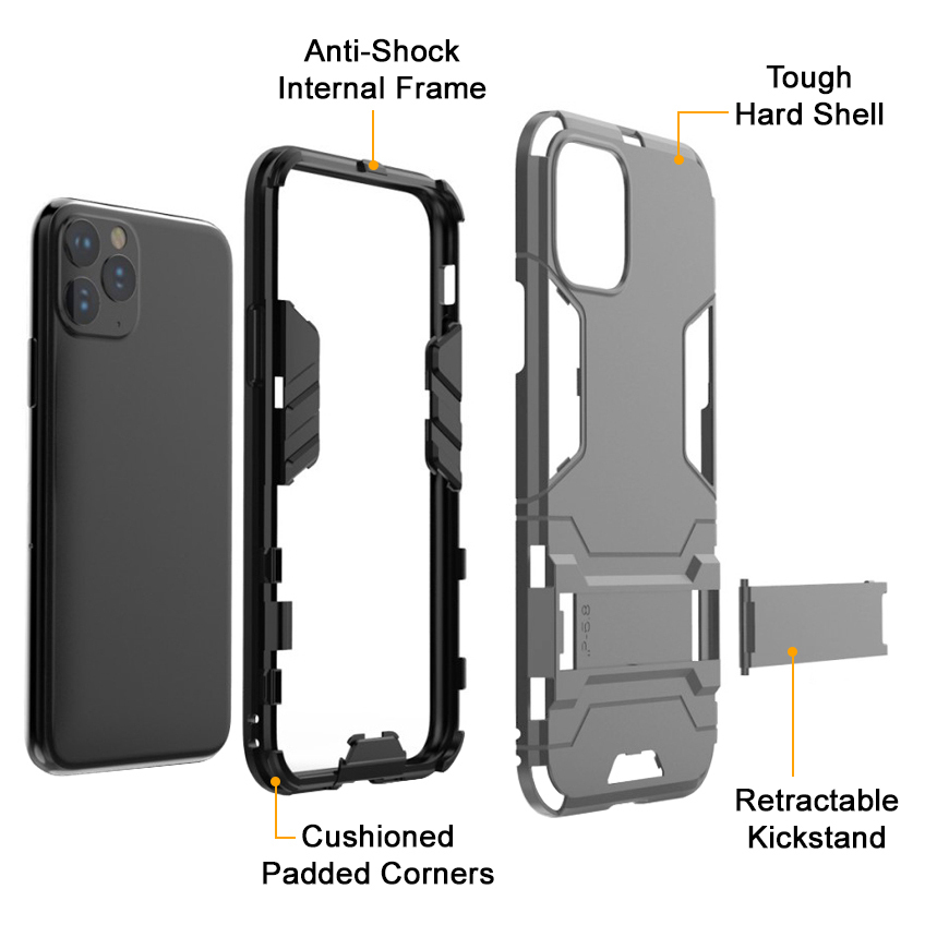 Slim Armour Shockproof Case for Apple iPhone 11 Pro (Grey)